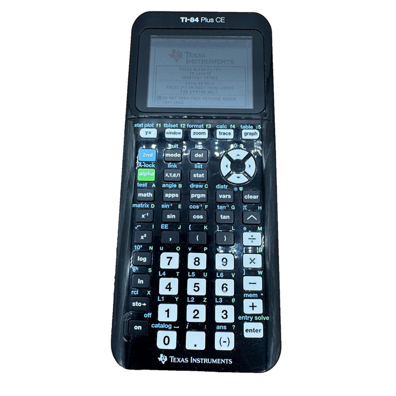 Texas Instruments TI-84 Plus CE Black Graphing Calculator (Refurbished ...